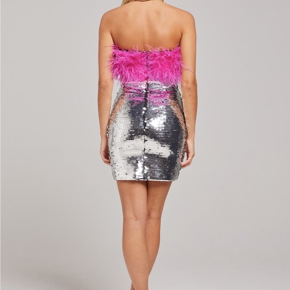 NADINE MERABI | Dresses | Nadine Merabi Cindy Silver Dress | Poshmark